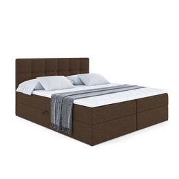BOXBETT mit Matratze H3 und Lattenrost - MARCE - 140x200 Braun