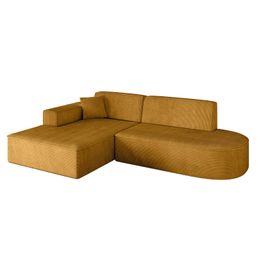 ECKSOFA Ottomane Links IREA-L1-v4 - 232x165x77 cm Senfgelb