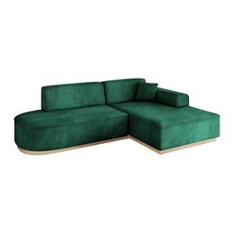 ECKSOFA Ottomane Rechts IREA-L1 - 232x165x80 cm Gr&uuml;n