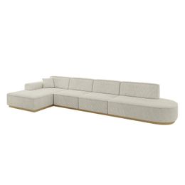 ECKSOFA Ottomane Links IREA-L3-v2 - 412x165x80 cm Creme