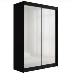 KLEIDERSCHRANK PEKA - 150 cm - Schwarz|Wei&szlig;