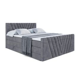 BOXSPRINGBETT ERNINA-Z KING - 200x200 - H3/H4 - Dunkelgrau