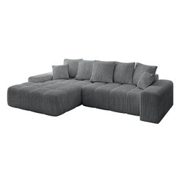 ECKSOFA Ottomane Links ENSI-L - 267x164x69 cm Dunkelgrau
