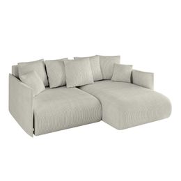 ECKSOFA Ottomane rechts ONESK-L 216x177x72 Creme Cord