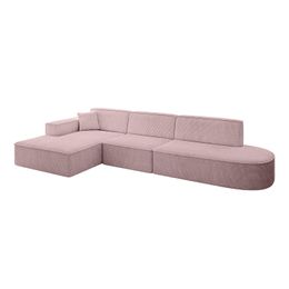ECKSOFA Ottomane Links IREA-L2-v4 - 327x165x77 cm Rosa