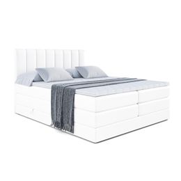 BOXSPRINGBETT OTTA KING - 180x200 - H3/H4 - Wei&szlig; Hochglanz