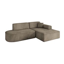 ECKSOFA Ottomane Rechts IREA-L1-v3 - 234x171x79 cm Braun