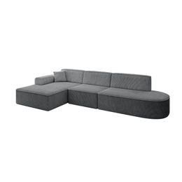 ECKSOFA Ottomane Links IREA-L2-v3 - 327x165x77 cm Duneklgrau