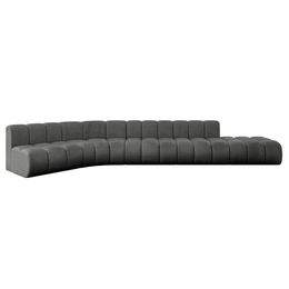 ECKSOFA modulares Sofa Brilo-L2 - 471x174x70 cm Dunkelgrau