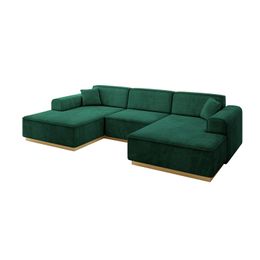 WOHNLANDSCHAFT IREA-U1-v2 - 301x165x80 cm Gr&uuml;n