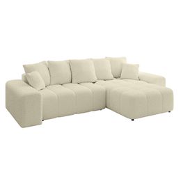 ECKSOFA Ottomane rechts ENIL-L 297x189x68 Beige Boucl&eacute;