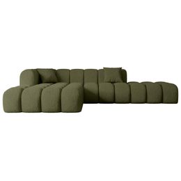 ECKSOFA Ottomane Links OLEA-L2 - 289x176x71 cm Gr&uuml;n