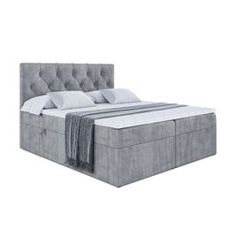 BOXBETT mit Matratze H3 und Lattenrost - MIRAGE - 140x200 Grau
