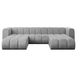 WOHNLANDSCHAFT modulares Sofa Joren-U1 - 319x177x70 cm Grau