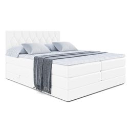 BOXSPRINGBETT VELANTO-BZ KING - 180 x 200 - H3/H4 - Wei&szlig; Hochglanz