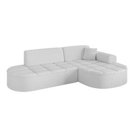 ECKSOFA Ottomane Rechts TARO-L1 - 243x171x79,5 cm Wei&szlig;