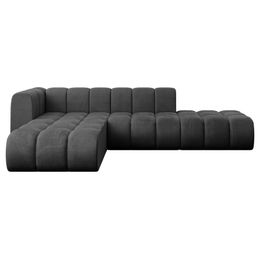 ECKSOFA modulares Sofa Zuvon-L1 - 296x177x70 cm Schwarz