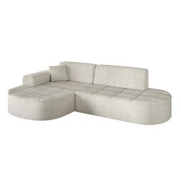 ECKSOFA Ottomane Links TARO-L1 - 243x171x79,5 cm Creme
