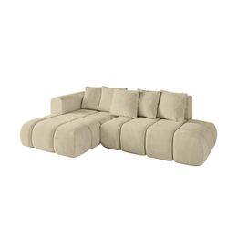 ECKSOFA Ottomane Links CLOUD-L-v1 280x185x90 Beige Velours