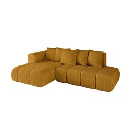 ECKSOFA Ottomane Links CLOUD-L-v1 280x185x90 Senfgelb Cord