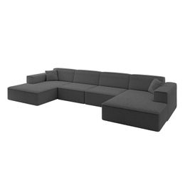 WOHNLANDSCHAFT IREA-U2-v4 - 386x165x77 cm Grau