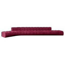 ECKSOFA modulares Sofa Solven-L3 - 562x174x70 cm Bordeauxrot