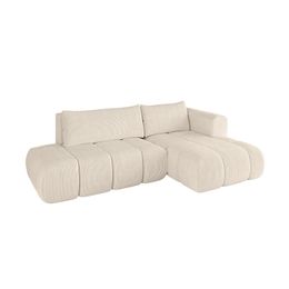 ECKSOFA Ottomane Rechts CLOUD-L 280x185x90 Beige Cord