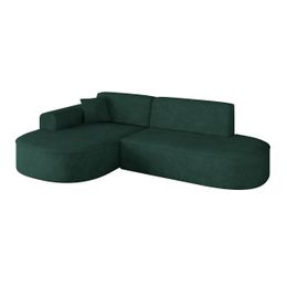 ECKSOFA Ottomane Links MARI-L1 - 243x171x79 cm Gr&uuml;n Velours