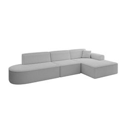 ECKSOFA Ottomane Rechts IREA-L2-v3 - 327x165x77 cm Hellgrau