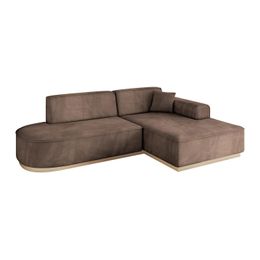 ECKSOFA Ottomane Rechts IREA-L1 - 232x165x80 cm Braun