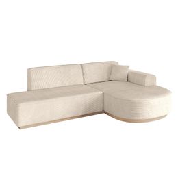 ECKSOFA Ottomane Rechts ARRIO-L1 - 243x171x83 cm Beige