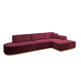 ECKSOFA Ottomane Rechts IREA-L2-v2 - 327x165x80 cm Bordeauxrot