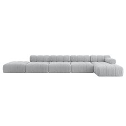 ECKSOFA modulares Sofa Lizur-L3 - 475x160x70 cm Grau Cord