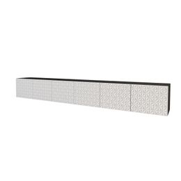 LOWBOARD VIRA-W 3x100x40x40 cm - Schwarz / Wei&szlig;