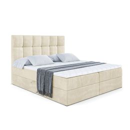 BOXBETT mit H4-Matratze und Lattenrost - RICAR - 140x200 Beige