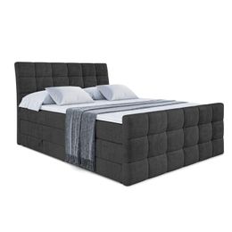 BOXSPRINGBETT BRUGO-Z KING - 180 x 200 - H3/H4 - Schwarz