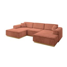 WOHNLANDSCHAFT IREA-U1-v2 - 301x165x80 cm Apricot
