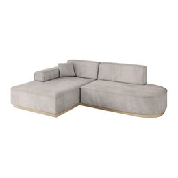 ECKSOFA Ottomane Links IREA-L1 - 234x171x83 cm Hellbraun