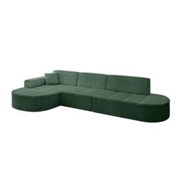 ECKSOFA Ottomane Links TARO-L2 - 328x171x79,5 cm Gr&uuml;n