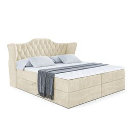 BOXBETT mit Matratze H3 und Lattenrost - VILA - 120x200 cm Beige