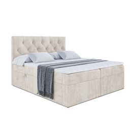 BOXBETT mit Matratze H3 und Lattenrost - MIRAGE - 140x200 Ecru