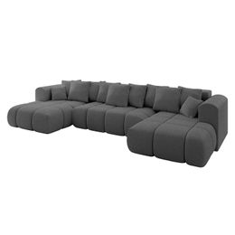 WOHNLANDSCHAFT CLOUD-U-v1 405x185x90 Grau Boucl&eacute;