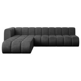 ECKSOFA modulares Sofa Darnel-L2 - 296x177x70 cm Schwarz
