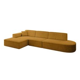 ECKSOFA Ottomane Links IREA-L2-v4 - 327x165x77 cm Senfgelb