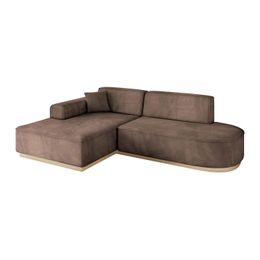 ECKSOFA Ottomane Links IREA-L1 - 232x165x80 cm Braun