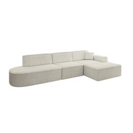 ECKSOFA Ottomane Rechts IREA-L2-v3 - 327x165x77 cm Creme