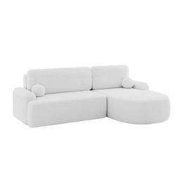 ECKSOFA mit Schlaffunktion und Bettkasten LIRA-L - 264x172x89 Wei&szlig;