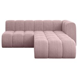 ECKSOFA modulares Sofa Darnel-L1 - 205x177x70 cm Rosa