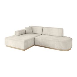 ECKSOFA Ottomane Links IREA-L1 - 234x171x83 cm Dunkelgrau