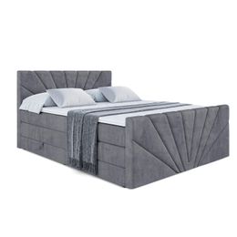 BOXSPRINGBETT MILTIO-Z KING - 200x200 - H3/H4 - Dunkelgrau